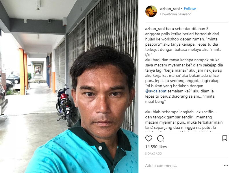Kerana Muka, Azhan Rani Hampir Ditahan Polis?