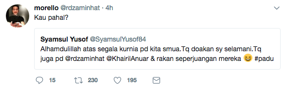 Syamsul Ucap Terima Kasih, Redza Minhat Yang 'Panas'?