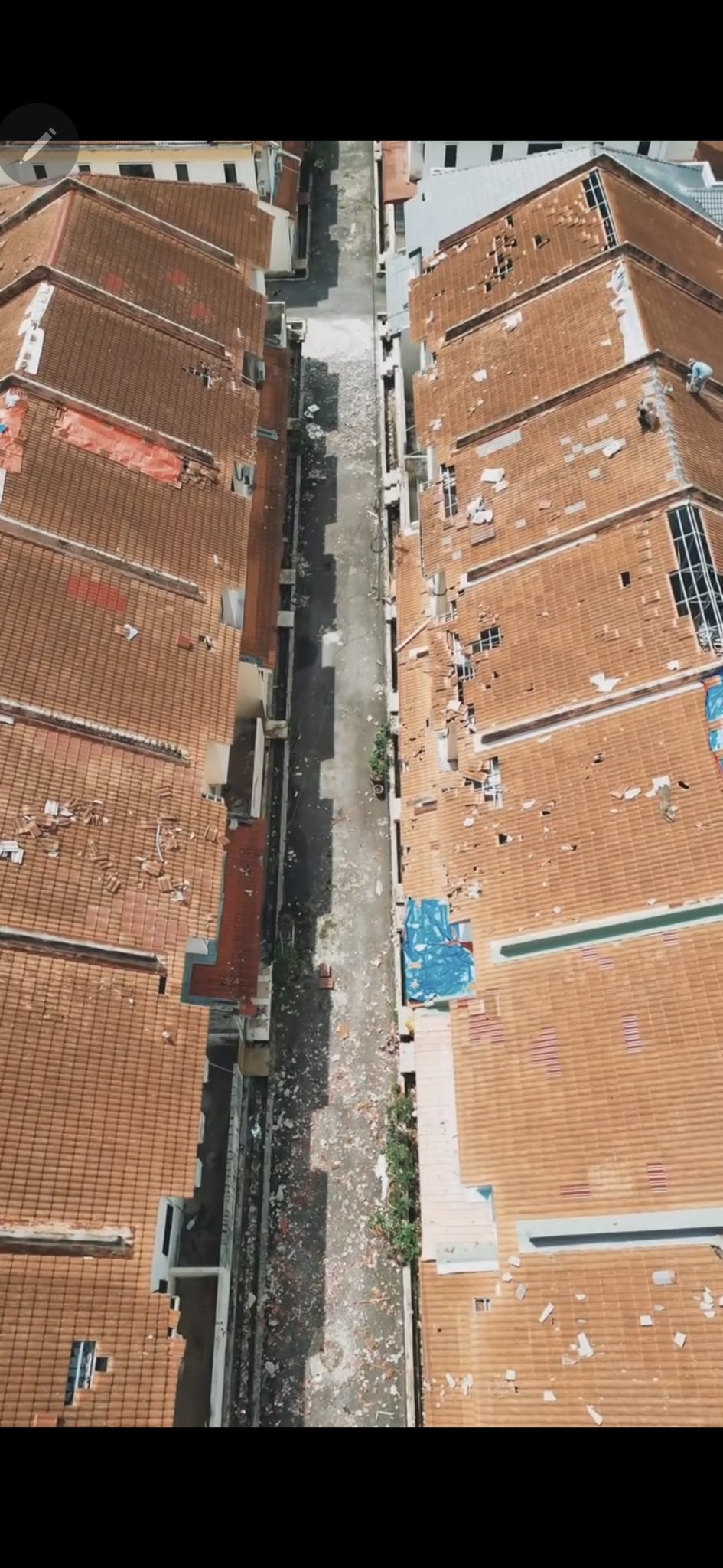 248 Rumah Rosak Dibadai Ribut Di Bercham, Ipoh